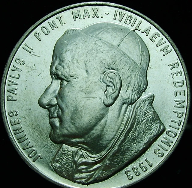 MEDAL POPE JOHN Paul II "St. Peter" 1983 Vatican Silver Plated £17.83 ...
