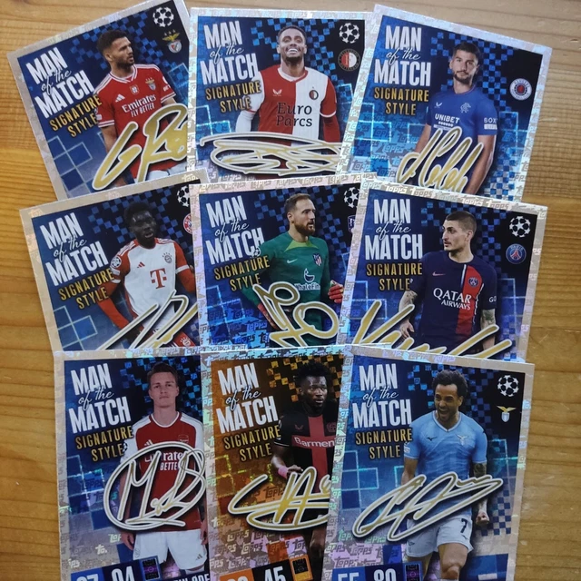 MAN OF THE Match signature Style Topps Match Attax Champions League ...