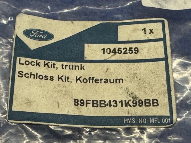 NEW GENUINE FORD Fiesta Rs Turbo XR2i Rs1800i Boot Lock Kit Nos 1989-94 ...