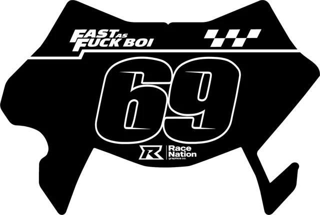 SURRON ULTRA BEE Front Number plate board Custom Sticker Graphic Thick ...