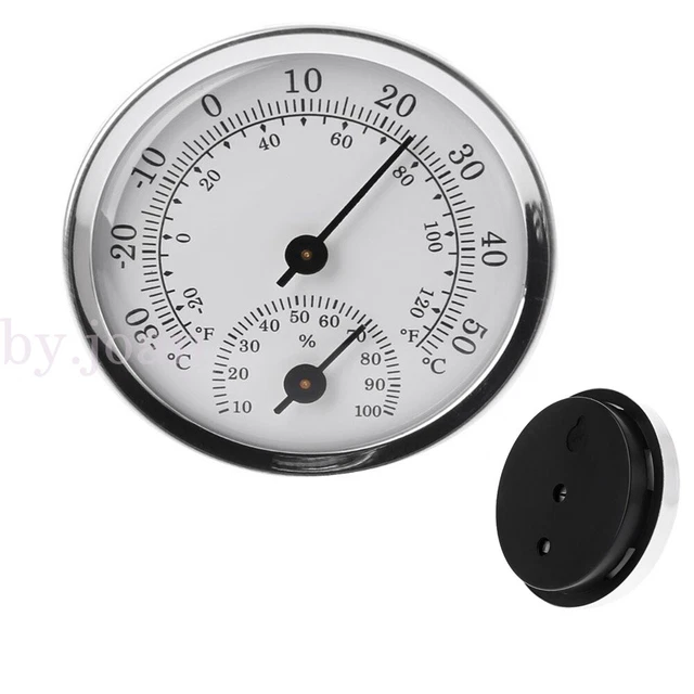 HYGROMETER TEMPERATURE MONITOR Humidity Gauge Meter Analog Thermometer ...