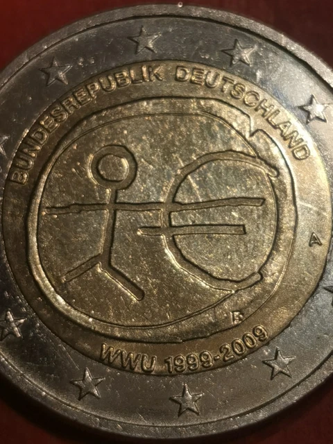 2 EURO MÜNZE Strichmännchen WWU 1999-2009A Bundesrepublik Deutschlan - selten EUR 3,50 - PicClick DE