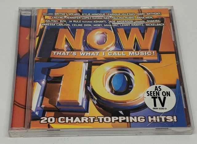 NOW THAT'S WHAT I Call Music 10 CD Various Artists 2002 Sony Britney ...