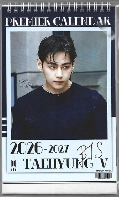 BTS V PHOTO Calendar 2026 & 2027 +[Photocard 25P Pack] K-POP 2025-00 £ ...
