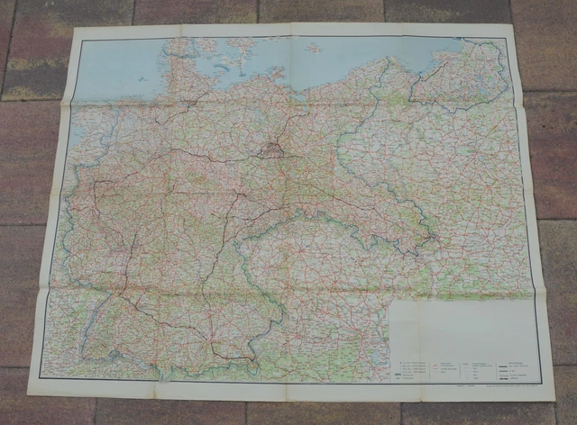 GERMAN WW2 WEHRMACHT soldier Road Map of Germany BIG SIZE EUR 49,35 ...