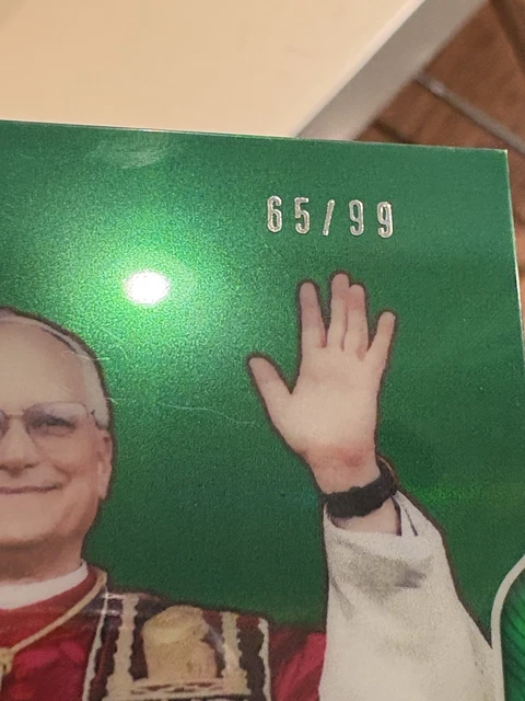 POPE LEO XIV 1st American Pope 2025 Topps NOW Card RARE Green #ed 65/99 ...