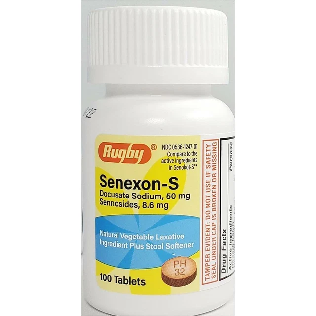 SENEXON-S, DOCUSATE SODIUM 50 Mg 100 Comprimés EUR 8,44 - PicClick FR