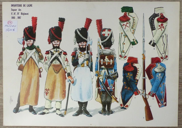 Rigo Le Plumet Planche 155 Infanterie De Ligne Sapeur Des 8e 14e
