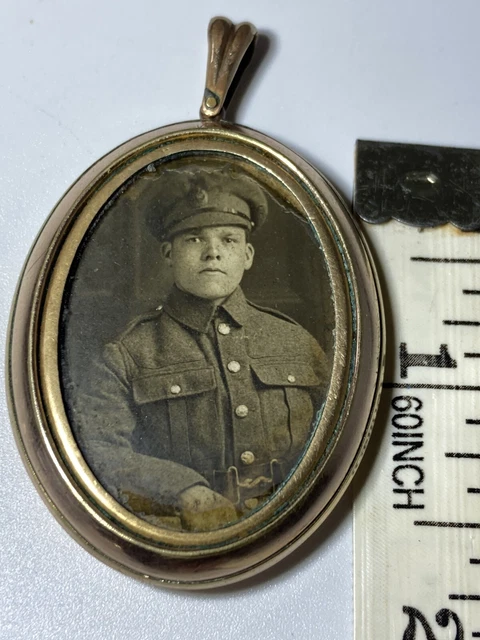ANTIQUE ROLLED GOLD -Victorian Zulu/Ww1/Boer War Soldier Photo Locket ...