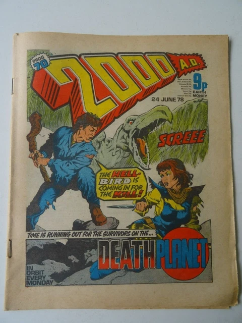 2000 A D Judge Dredd Dan Dare Comic Prog No 70 24 June 1978 9p