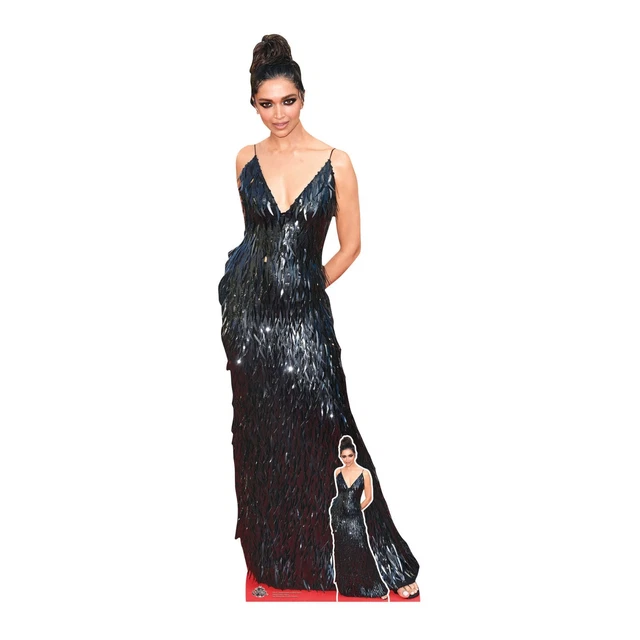 DEEPIKA PADUKONE BLACK Dress Lifesize Cardboard Cutout Free Mini ...
