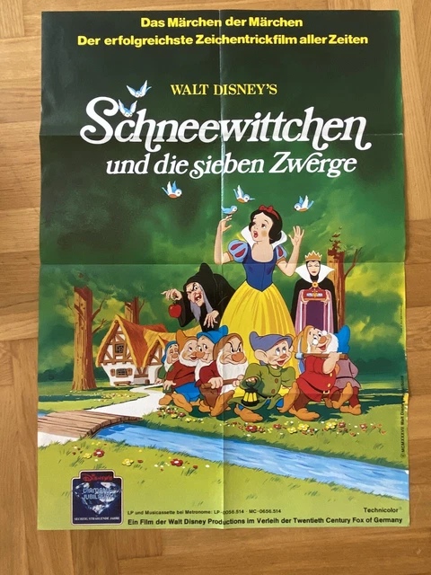 WALT DISNEY SNOW WHITE AND THE SEVEN DWARFS German one sheet poster / Plakat EUR 4,99 - PicClick FR