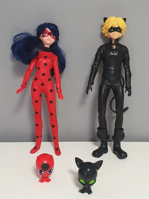 LOT DE 2 Poupées Mannequin Miraculous Lady Bug Chat Noir EUR 11,00 ...
