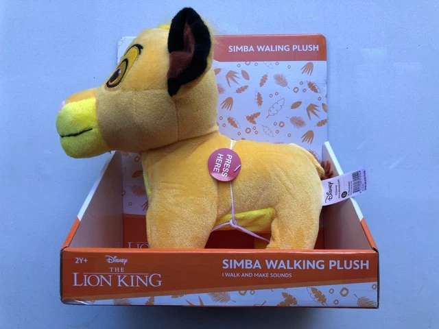 DISNEY THE LION KING *SIMBA WALKING PLUSH* I WALK AND MAKE SOUNDS 22 cm ...