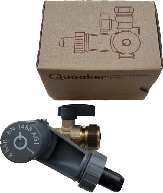 GENUINE NEW QUOOKER Inlet Combination 8 Bar. Pressure Release Valve £78 ...