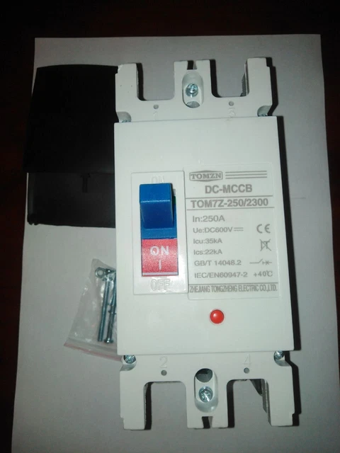TOMZN MCCB 250A DC 2P double pole circuit breaker fuse Offgrid Solar ...