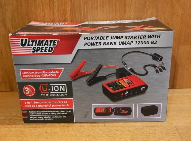 ULTIMATE SPEED PORTABLE Jump Starter With Power bank UMAP 12000 B2 ...
