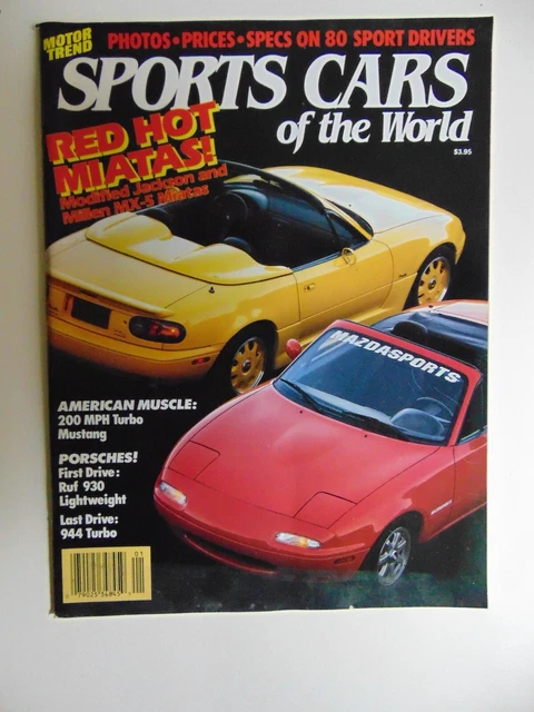 MOTOR TREND SPORTS CARS of the World 1990 £5.82 - PicClick UK