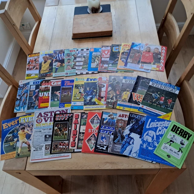 MANCHESTER UNITED 34 Away Programme Bundle From 1970 - 1990 £6.51 ...