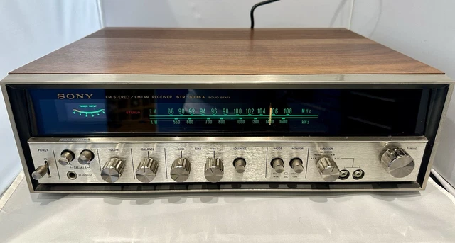 VINTAGE SONY STR-6036A Am/Fm Stereo Receiver Walnut Grain Cabinet £90. ...