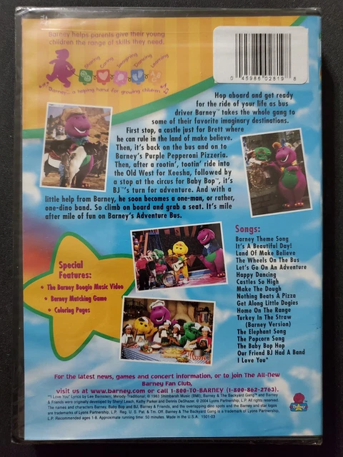 BARNEY - BARNEY'S Adventure Bus (DVD, 2004) NEW SEALED OOP £14.52 ...
