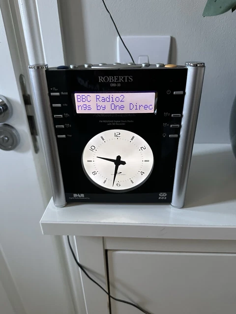 ROBERTS CRD-33 GEMINI 33 FM RDS/DAB Digital Clock Radio SD Recorder ...