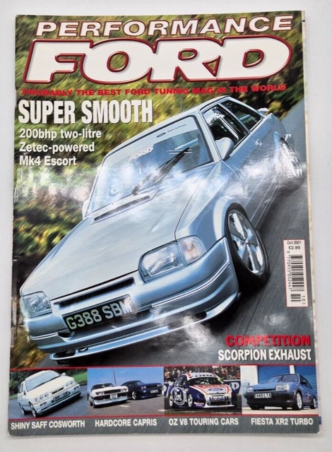 RETRO PERFORMANCE FORD Magazine Oct 2001 Zetec Mk4 Escort Capri ...