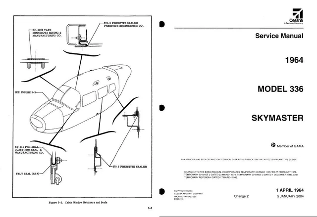 CESSNA MODEL 336 Skymaster service maintenance archive manual 1960's & onwards EUR 9,11 ...