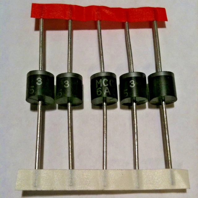 5 PIÈCES 50V 6A Rectificateur Bloquante Diodes 6 Amp Vent Générateur ...