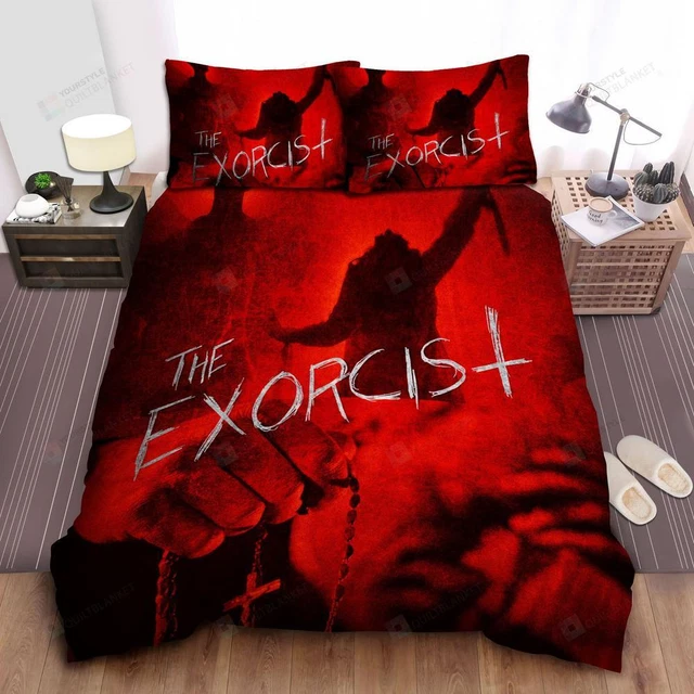 THE EXORCIST SCARY Remade Poster In Black Red Quilt Duvet Cover Set ...