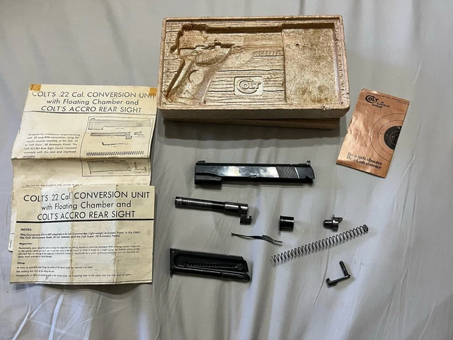 EARLY FACTORY COLT 22 LR Govt 45 Super 38 Conversion Kit W/ Float ...