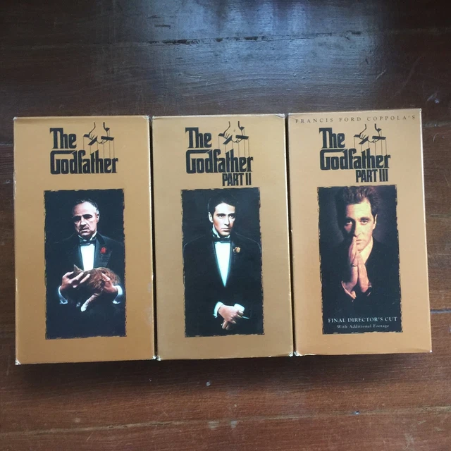 THE GODFATHER COLLECTION - VHS Boxset Full Trilogy Set THX Movies 1-3 ...