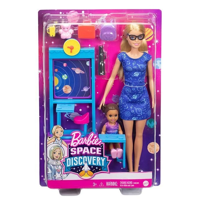 BARBIE SPACE DISCOVERY Science Classroom Playset with Student Small ...