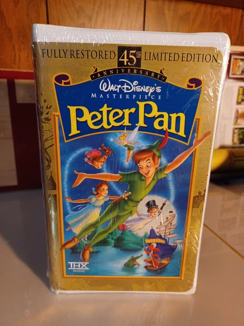 PETER PAN (VHS, 1998) 45th Anniversary Walt Disney Masterpiece *Factory ...