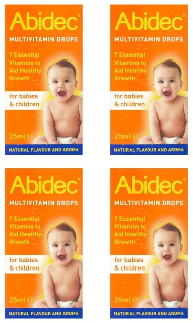 ABIDEC MULTIVITAMIN DROPS for Babies & Children (4X25ml) For Growing ...