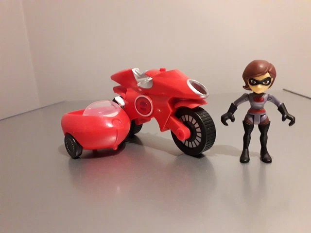 DISNEY'S PIXAR INCREDIBLES 2 Elasticycle & Elastigirl 2" Figure & Bike ...
