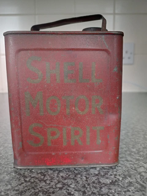 VINTAGE MINIATURE SHELL Motor Spirit oil jug, enamel sign,petrol pump ...