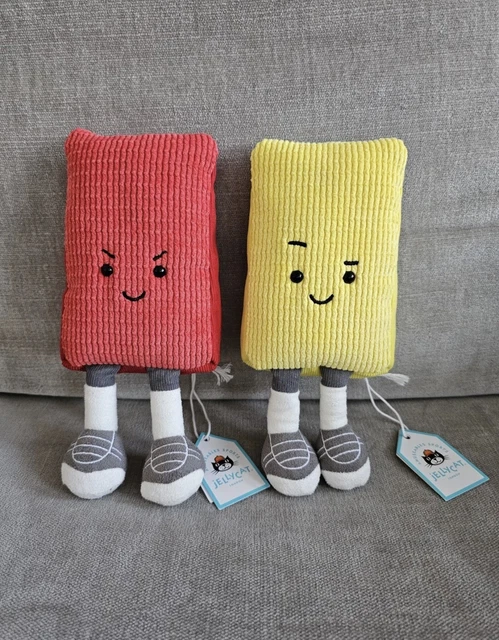 JELLYCAT AMUSEABLES SPORTS Warni Yellow Card & Fowla Red Card World Cup ...