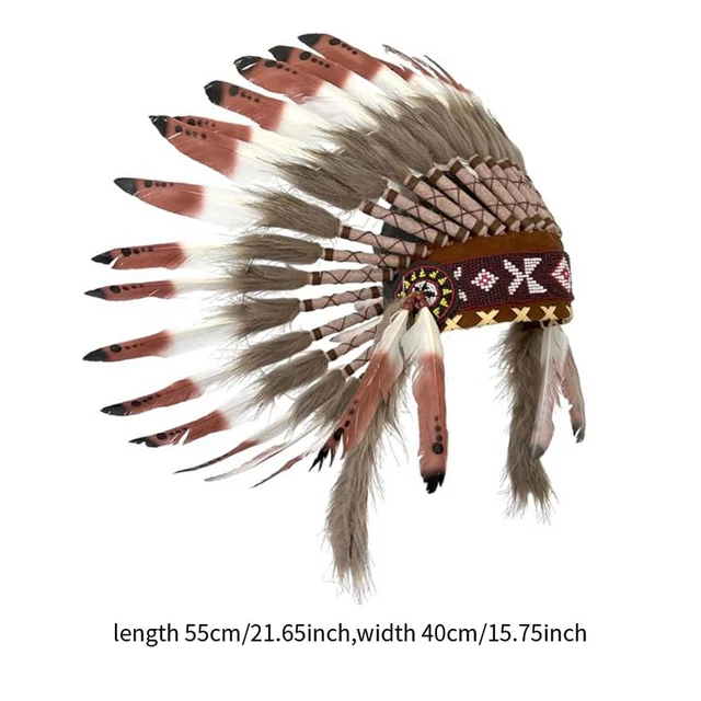 AMERICAN CHIEF INDIAN Native Hat Photo Props Feather Headdress for ...