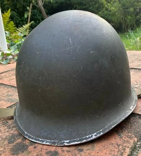 CASQUE US M1 ww2 Jonc Avant,fixe Master Sergeant ( Helmet Front seam ...