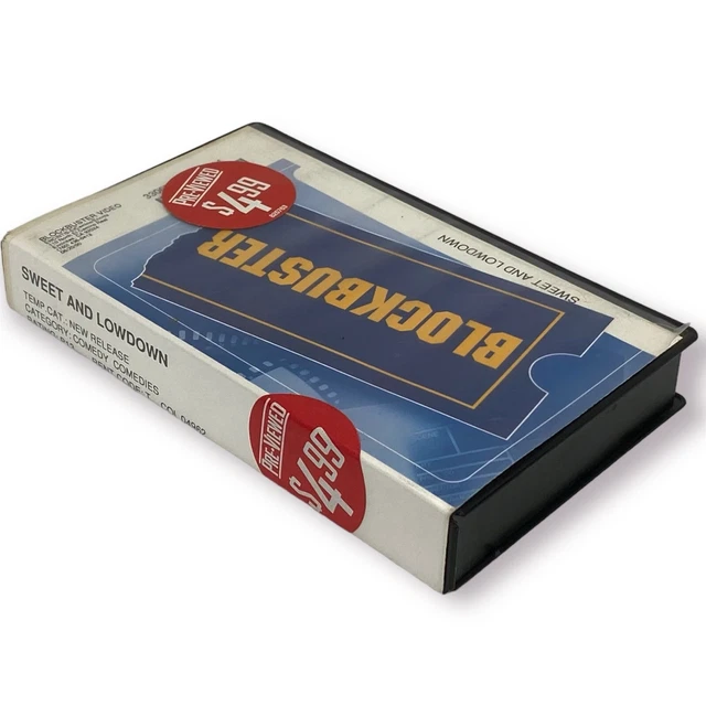 VINTAGE BLOCKBUSTER VHS Tape “Sweet And Lowdown “ In Video Rental Case ...