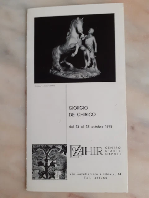 DEPLIANT MOSTRA GIORGIO De Chirico Lo Zahir Centro D'arte Napoli 1979 ...