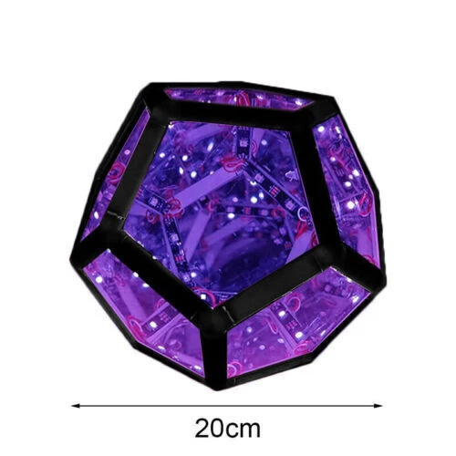 INFINITY DODECAHEDRON COLOR Art Night Light LED Party Atmosphere Lamp ...