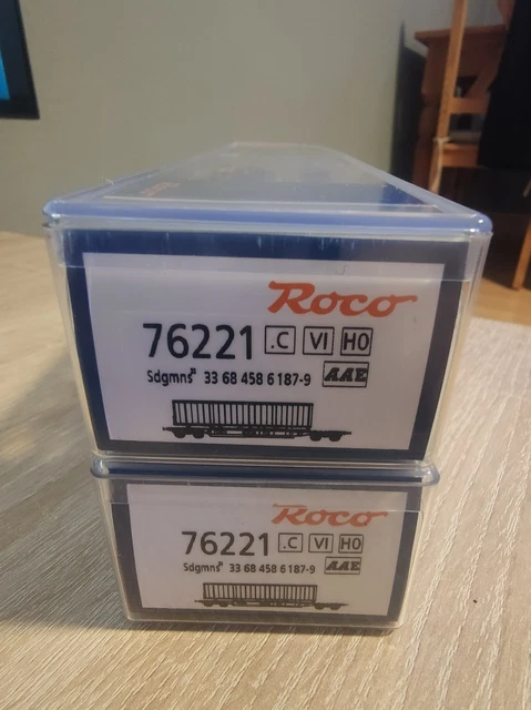 ROCO 76221 CONTAINERTRAGWAGEN Taschenwagen AAE braun LKW Walter EUR 1 ...