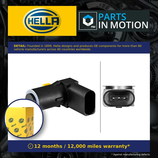 PARKING SENSOR PDC fits SKODA SUPERB Mk1 1.8 Front 01 to 08 AWT Hella ...