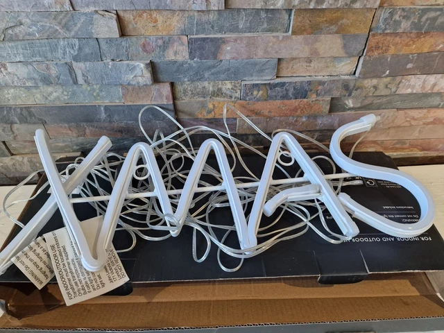 JOHN LEWIS BLUE Neon Xmas Light LED Sign. Christmas - Working. £24.95 ...