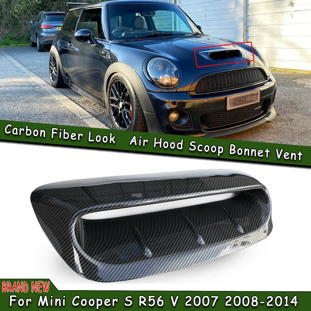 FOR MINI COOPER S R56 2007-2014 Hood Bonnet Scoop Vent Cover Carbon Fiber Look $122.90 - PicClick CA