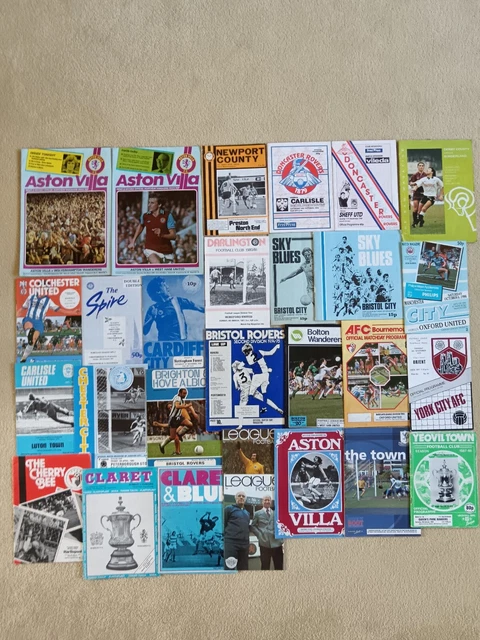 BIG COLLECTION OF football programmes 70s-80s - Bulk Many Different ...