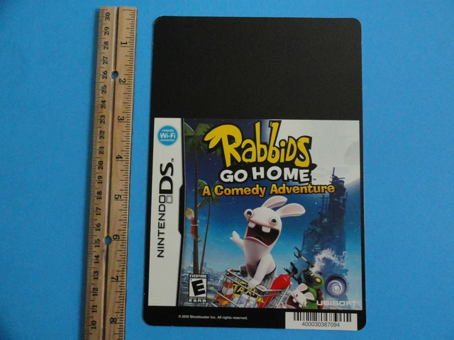 NINTENDO DS RABBIDS Go Home Blockbuster Video Backer Card 5"X8" -No ...