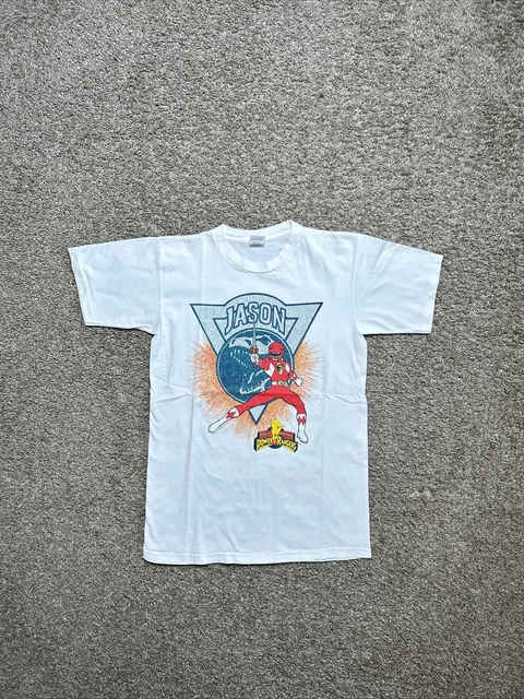 VINTAGE MIGHTY MORPHIN Power Rangers Red Ranger Jason Men's T Shirt ...